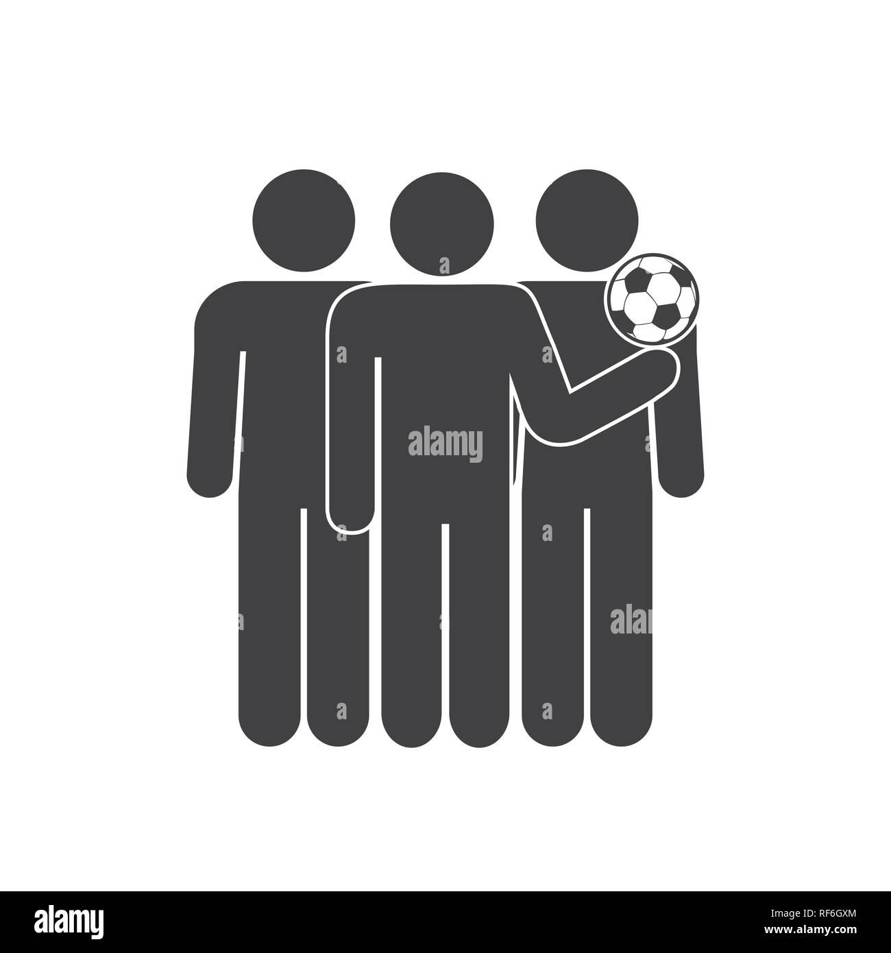 Football fans icon on white background for graphic and web design ...