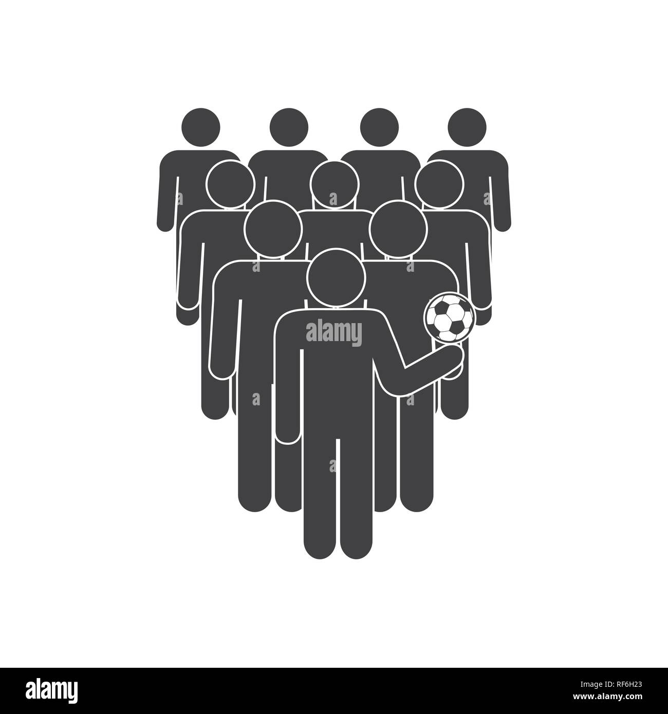 Football fans icon on white background for graphic and web design ...