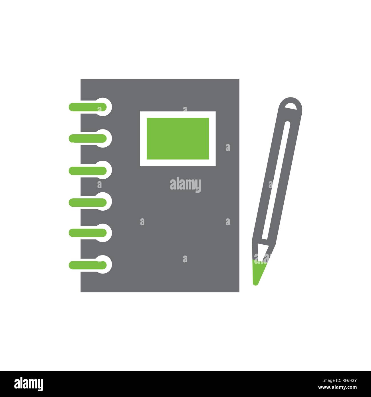 Workbook icon on white background for graphic and web design, Modern ...