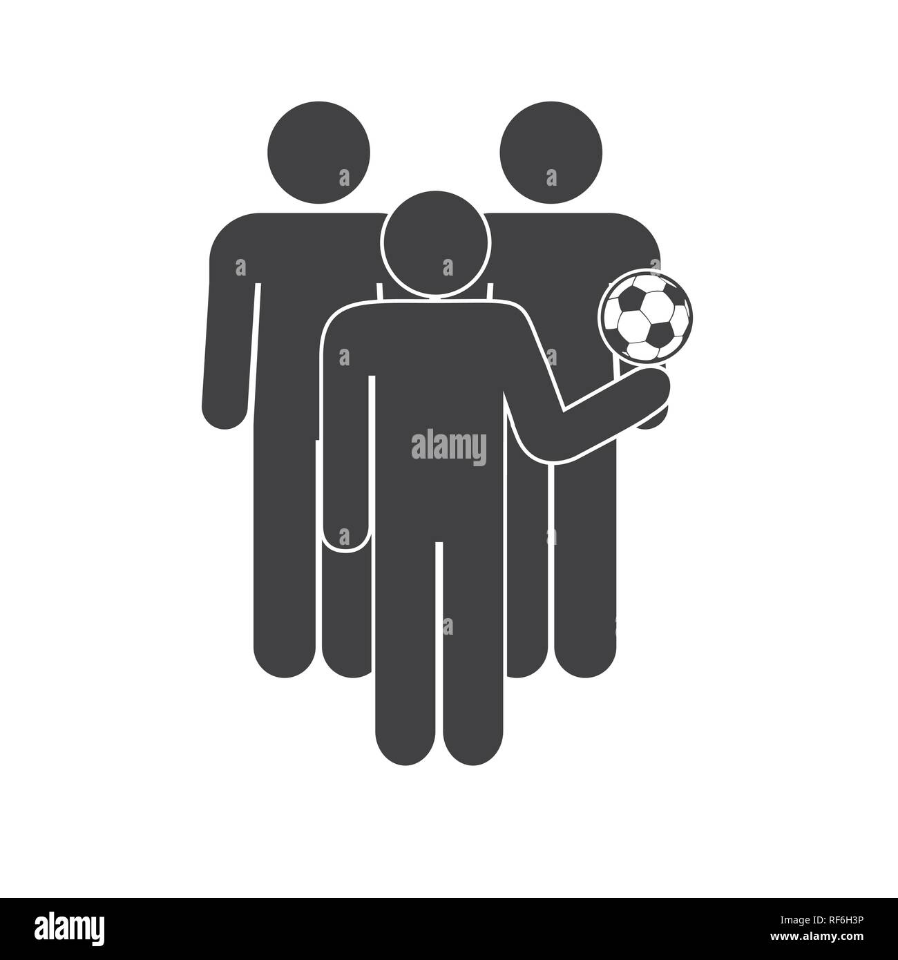 Football fans icon on white background for graphic and web design ...