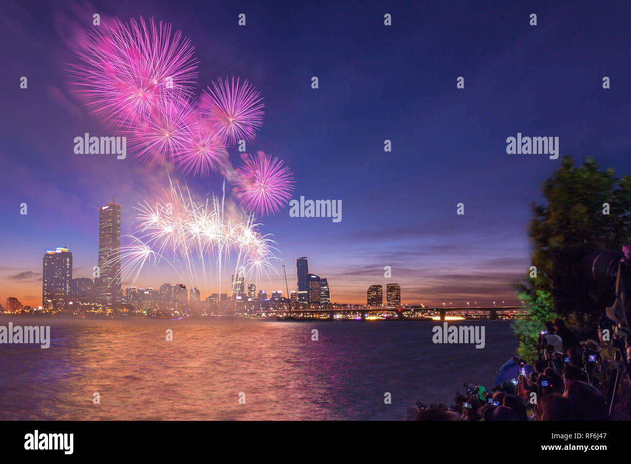 Fireworks Festival in Seoul city, South Korea Stock Photo - Alamy