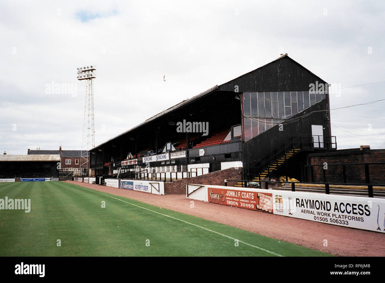 The main stand at Ayr United FC Football Ground, Somerset Park ...