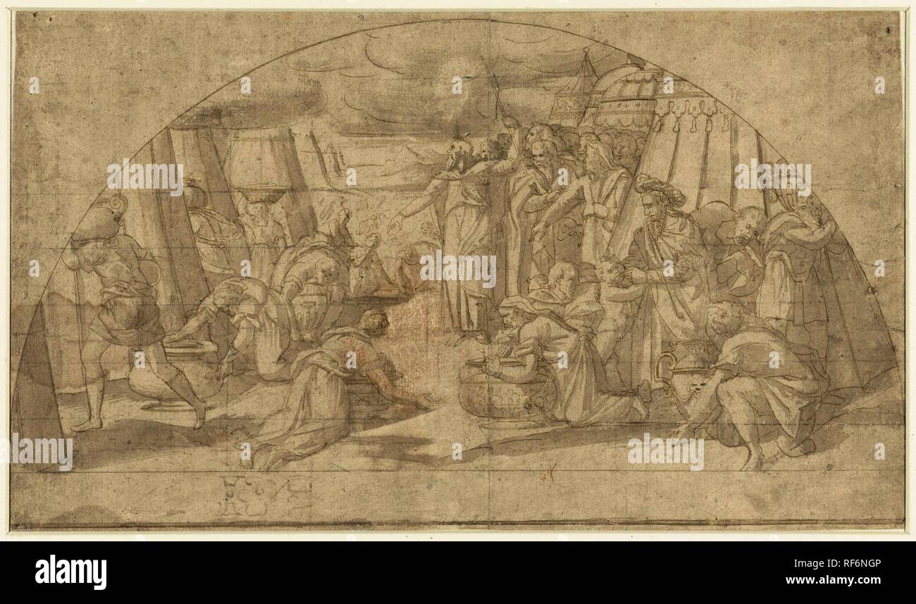 Collection of the manna. Draughtsman: anonymous. Dating: 1600 - 1625. Measurements: h 209 mm × w ...