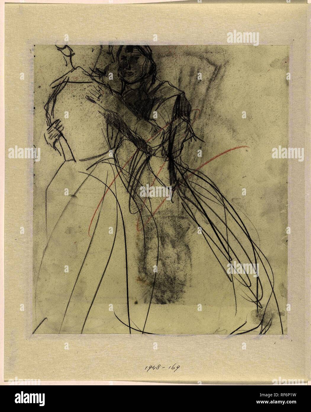 Two dancing women (crossed out). Draughtsman: Isaac Israels. Dating ...
