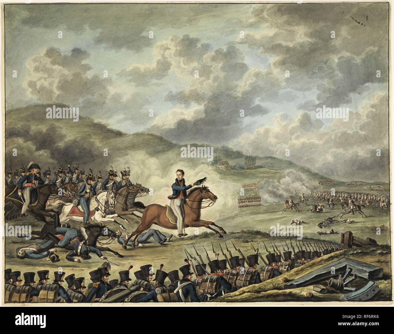 The prince of orange at the battle of quatre bras hi-res stock ...