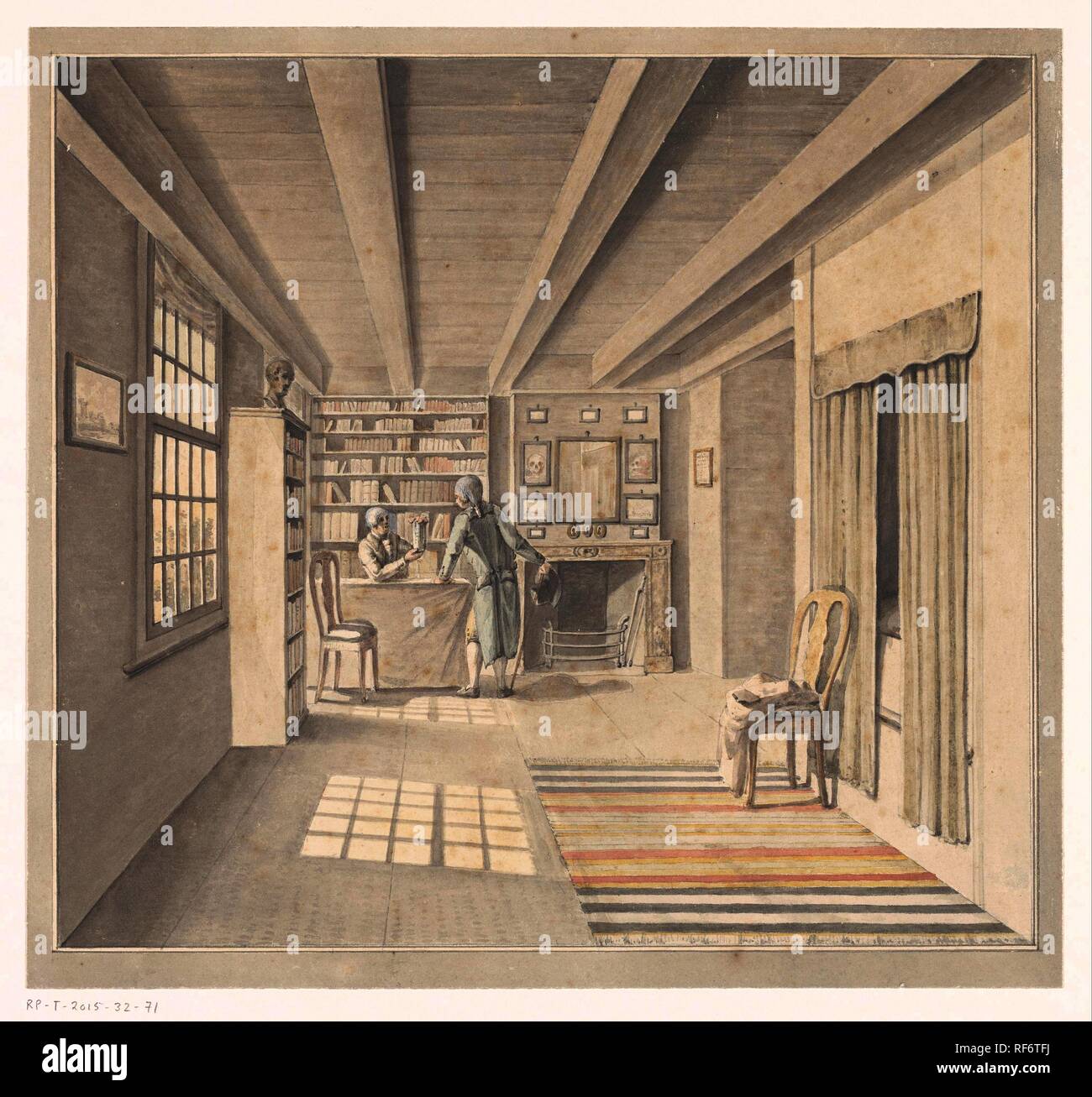 Interior with a bookseller. Draughtsman: anonymous. Dating: c. 1800 - c ...