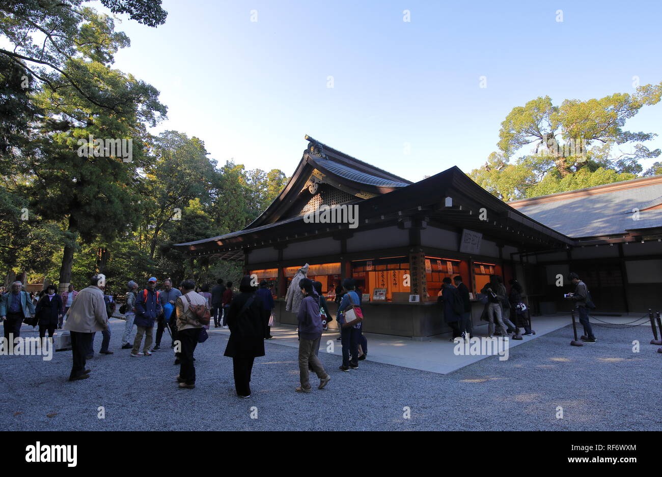 People visit Ise jingu Gaiku shrine Ise city Japan Stock Photo - Alamy