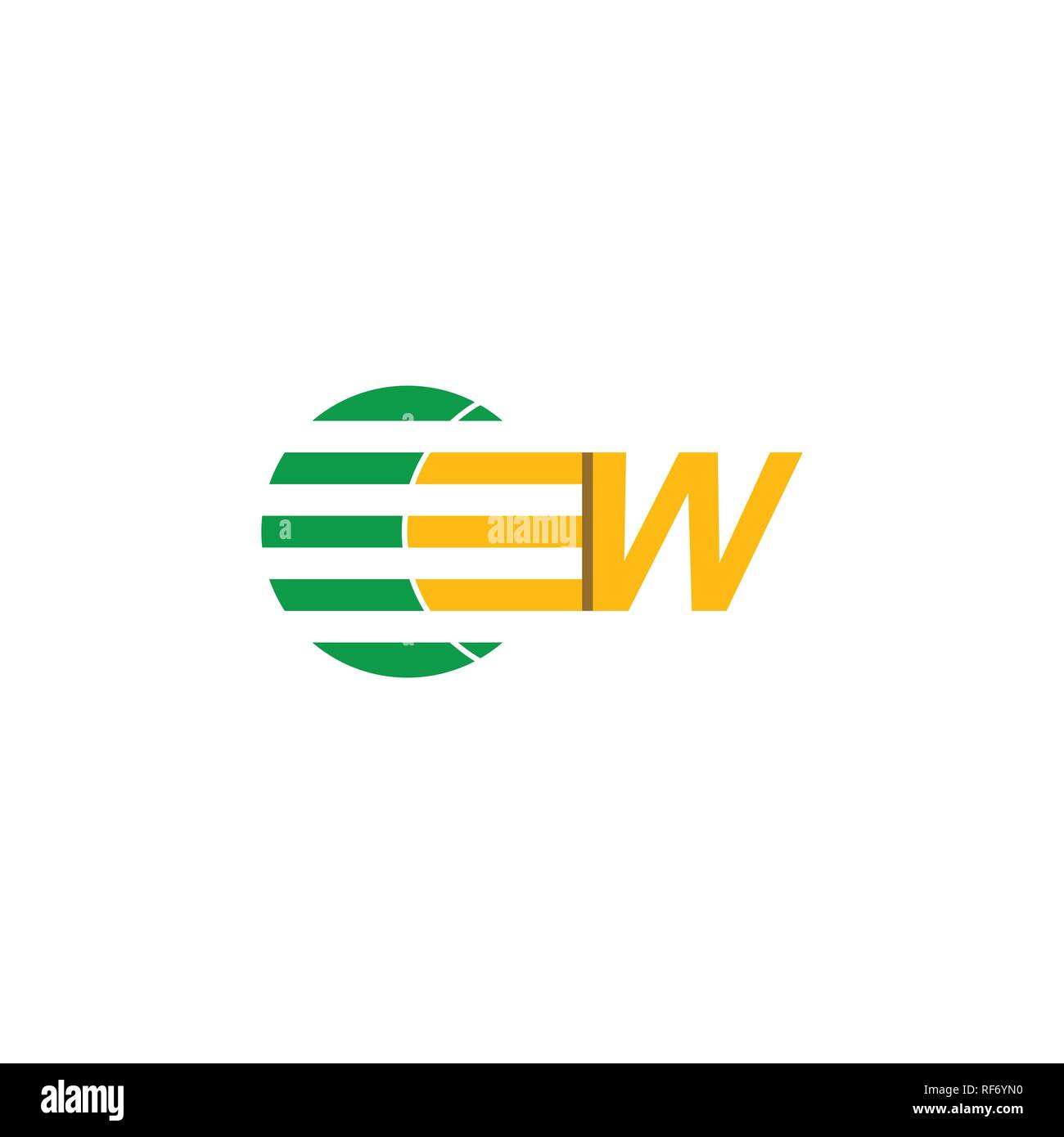 Letter W graphic logo. initial letter W graphic logo template. business ...