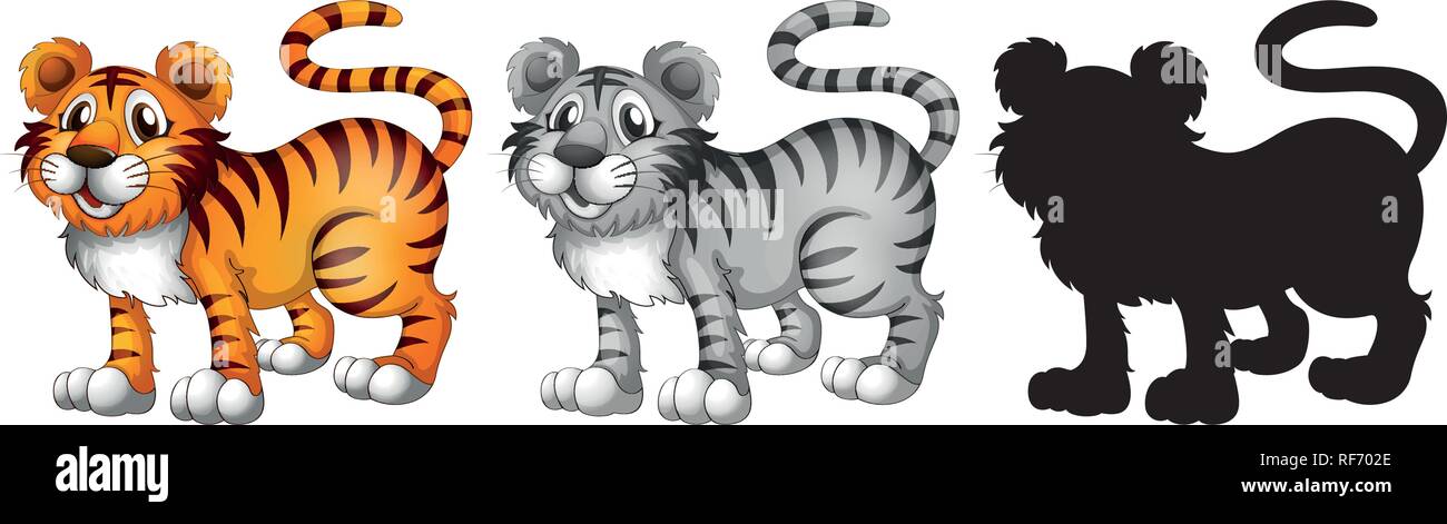 Set of tiger character illustration Stock Vector Image & Art - Alamy