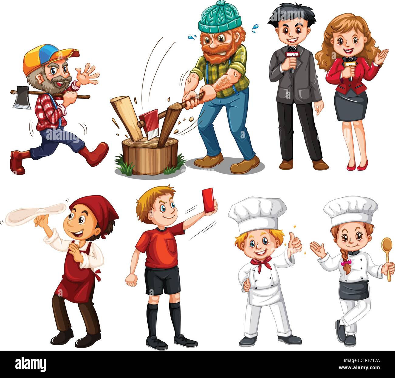 Set of people with different job illustration Stock Vector Image & Art ...