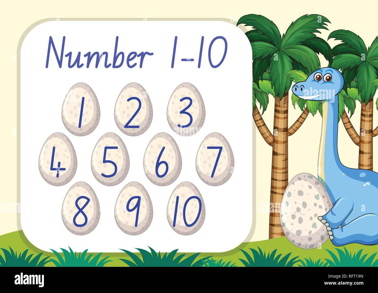 Dinosaur numbers Stock Vector Images - Alamy