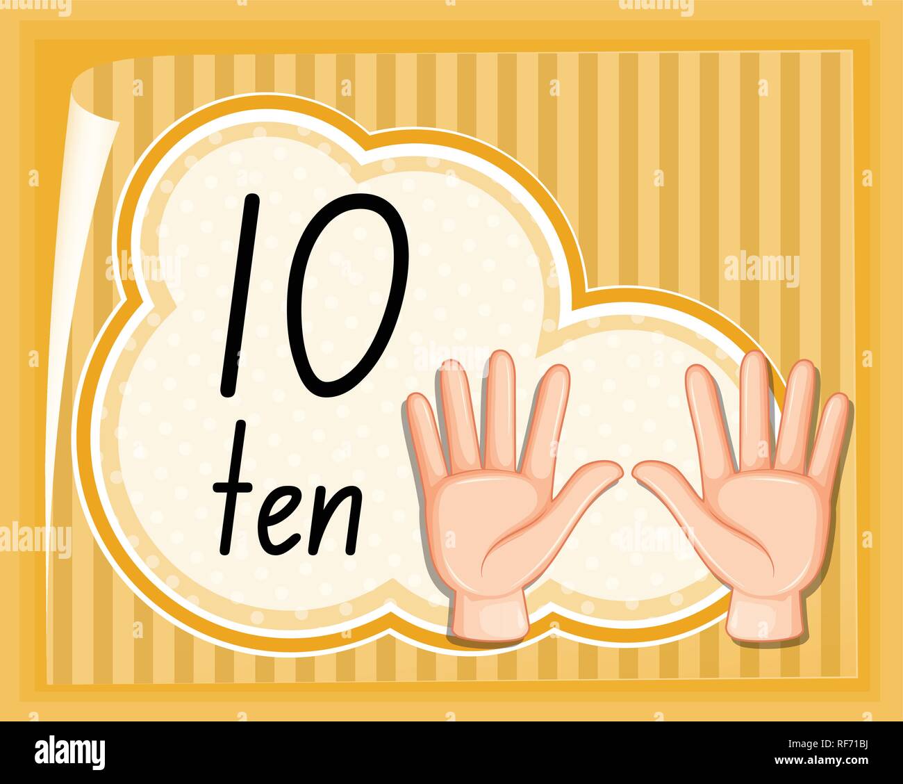 Han gestur number ten illustration Stock Vector Image & Art - Alamy