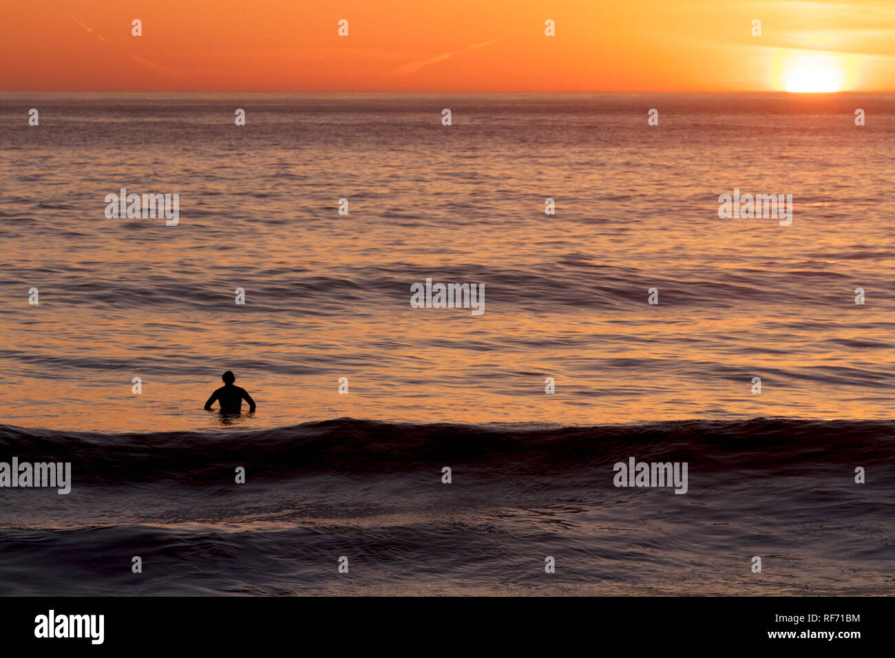 Surfing wading hi-res stock photography and images - Alamy