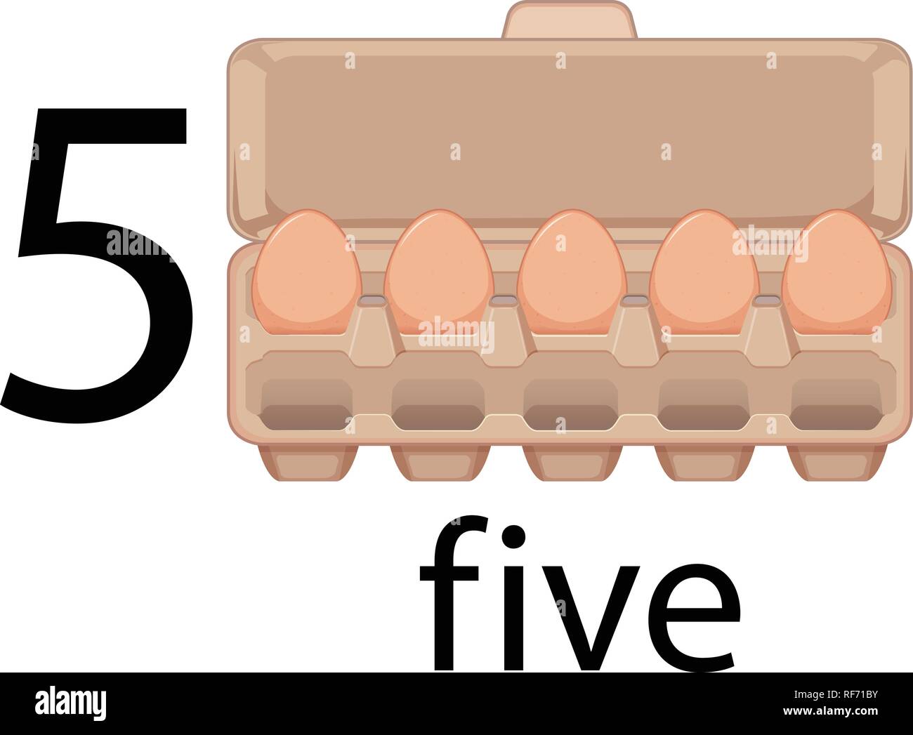 Cartoon illustration educational mathematical counting hi-res stock ...