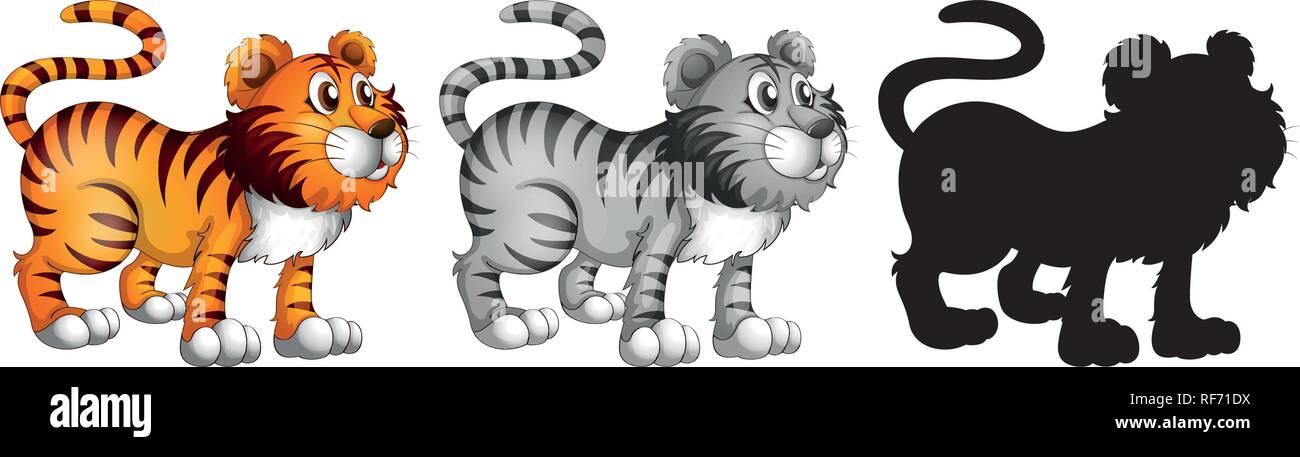 Set of tiger character illustration Stock Vector Image & Art - Alamy