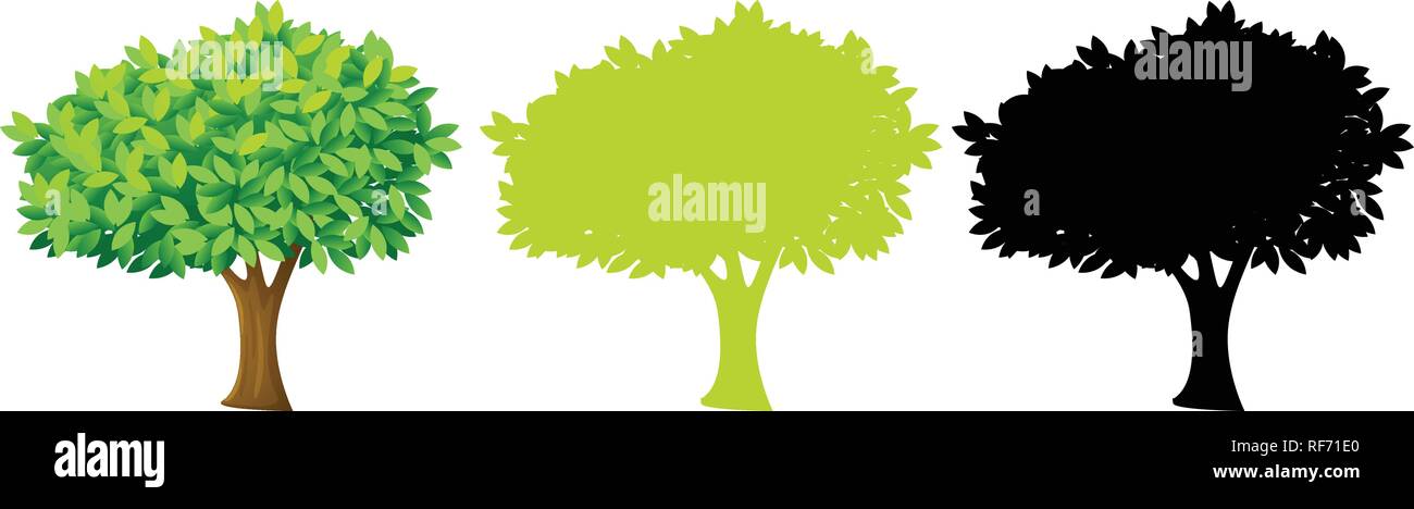 Set of tree design illustration Stock Vector Image & Art - Alamy