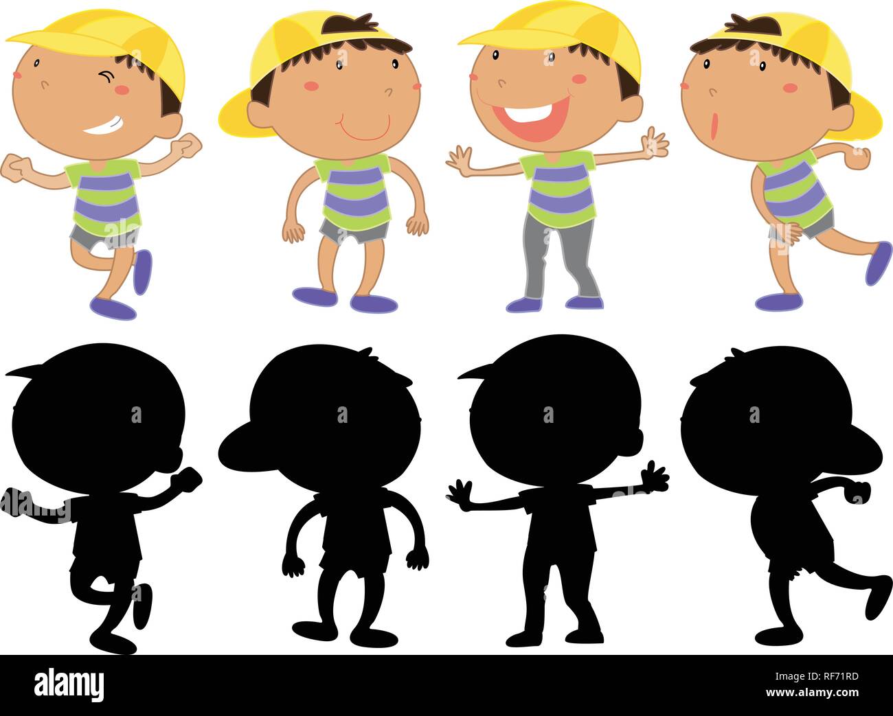 Set of young boy character illustration Stock Vector Image & Art - Alamy