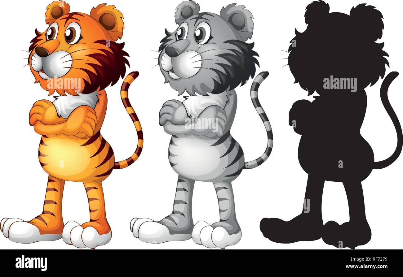 Set of tiger character illustration Stock Vector Image & Art - Alamy