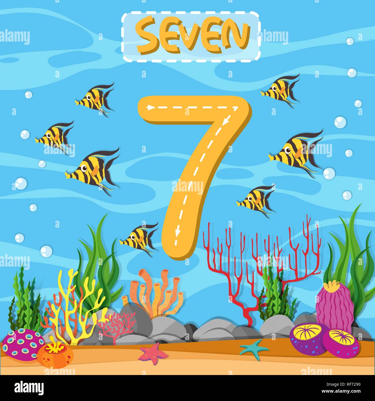 How to write number seven illustration Stock Vector Image & Art - Alamy