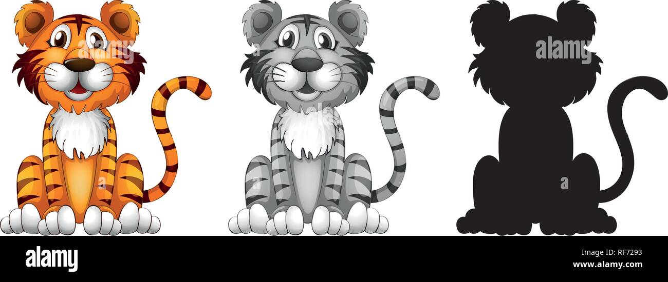 Set of tiger character illustration Stock Vector Image & Art - Alamy