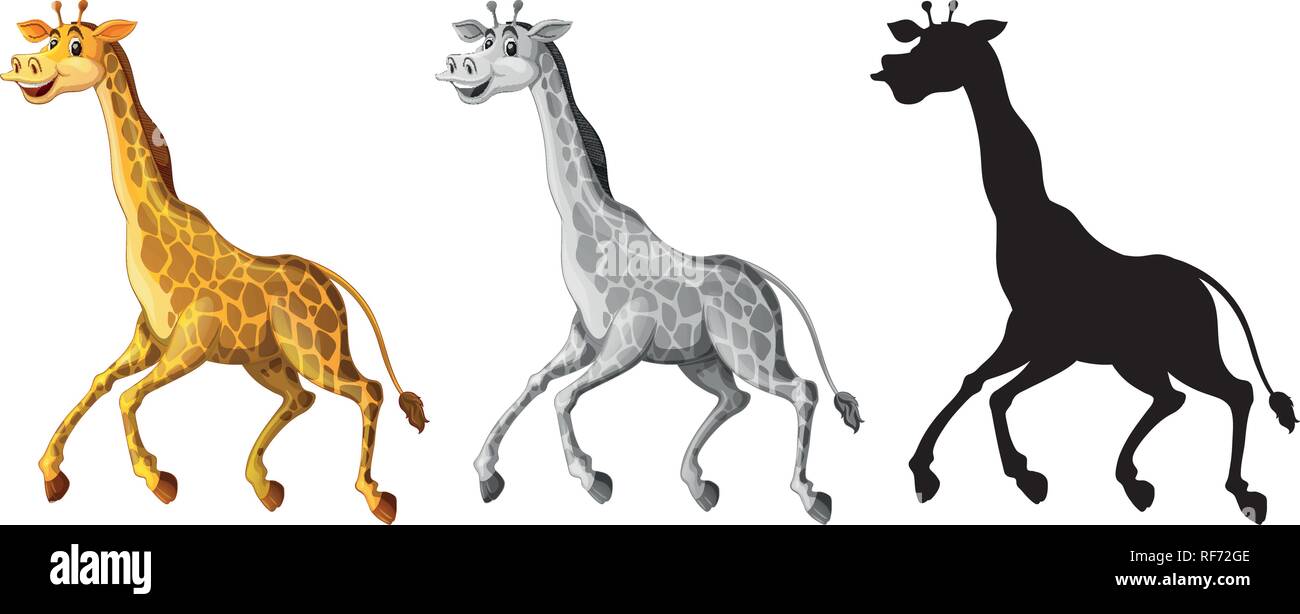 Set of giraffe character illustration Stock Vector Image & Art - Alamy