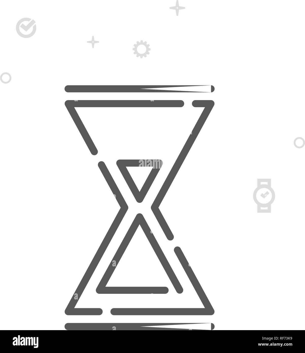 Hourglass Vector Line Icon. Sandglass Symbol, Pictogram, Sign. Light ...
