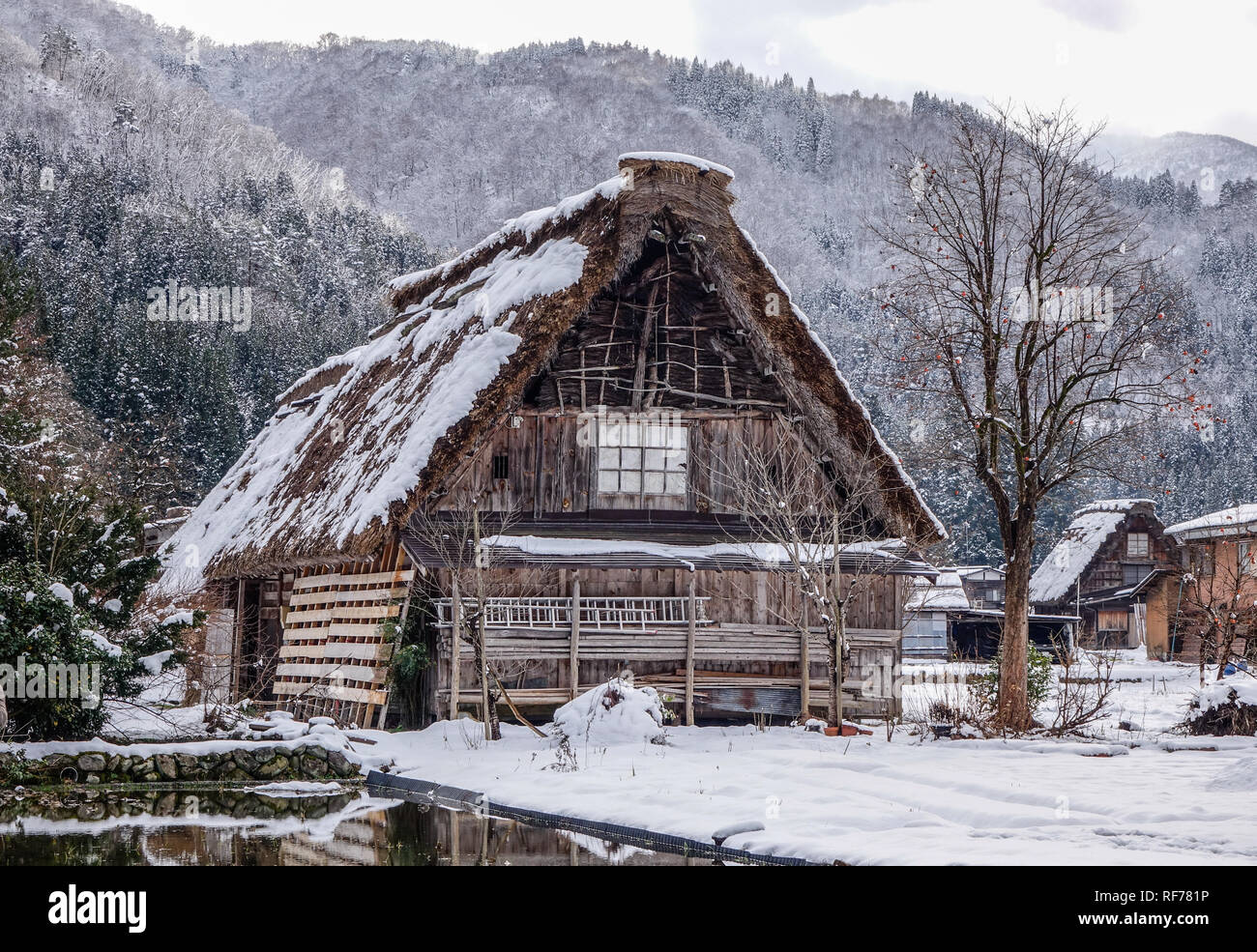 Historic Village of Shirakawago at winter in Gifu, Japan. Shirakawago ...