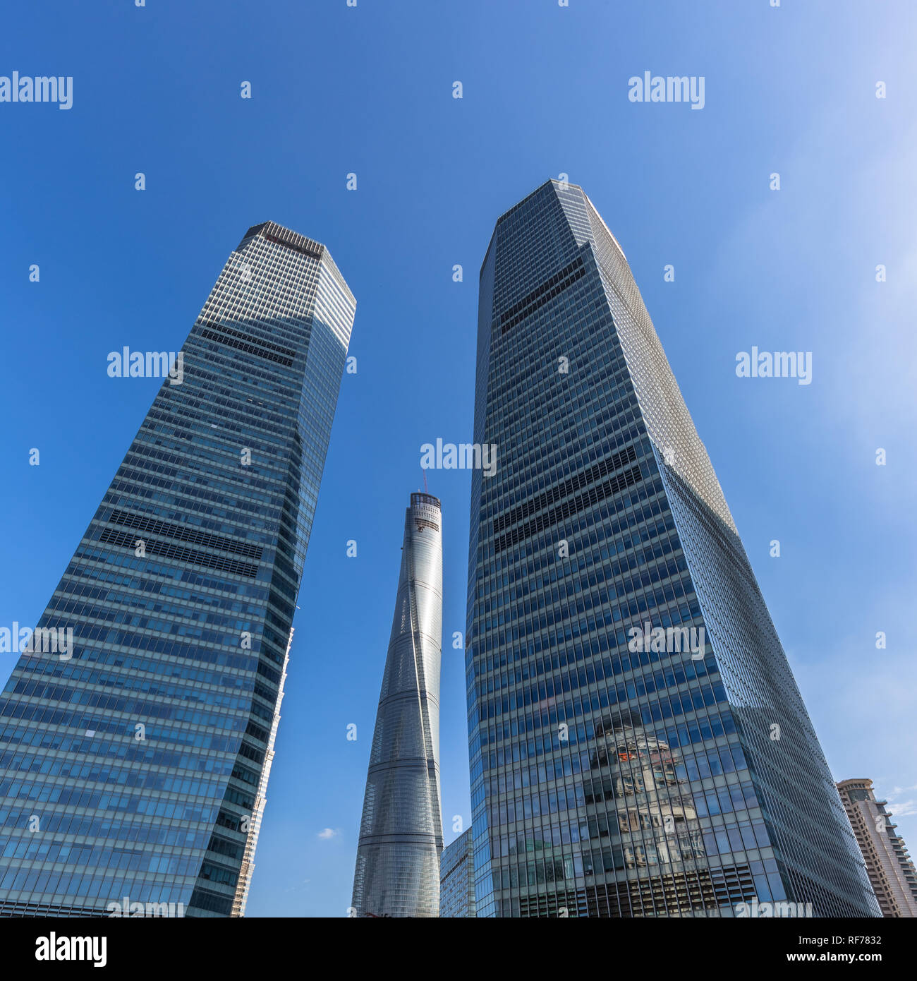 facade of modern office building, blue toned images Stock Photo - Alamy