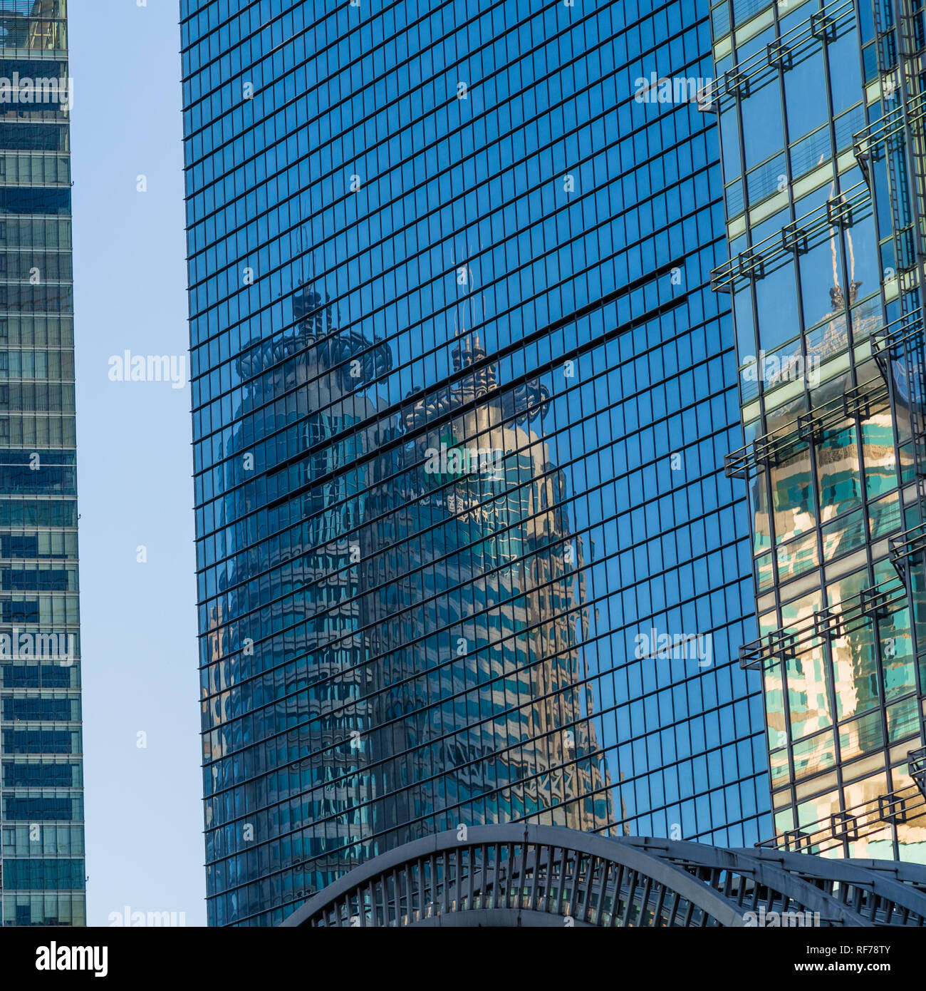 facade of modern office building, blue toned images Stock Photo - Alamy