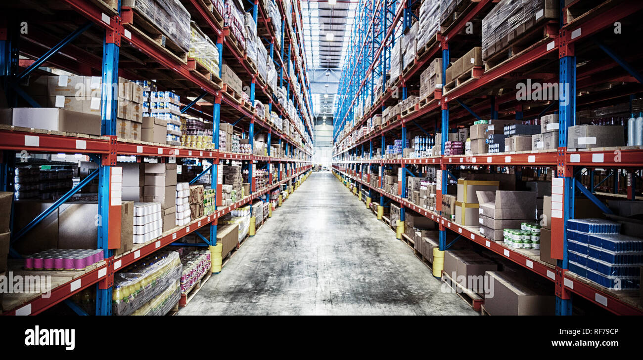 Products on rack Stock Photo - Alamy