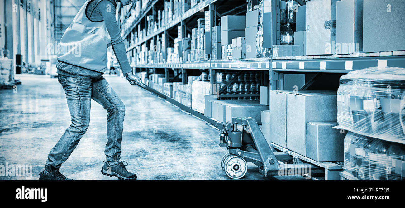 Pushing trolley hi-res stock photography and images - Alamy