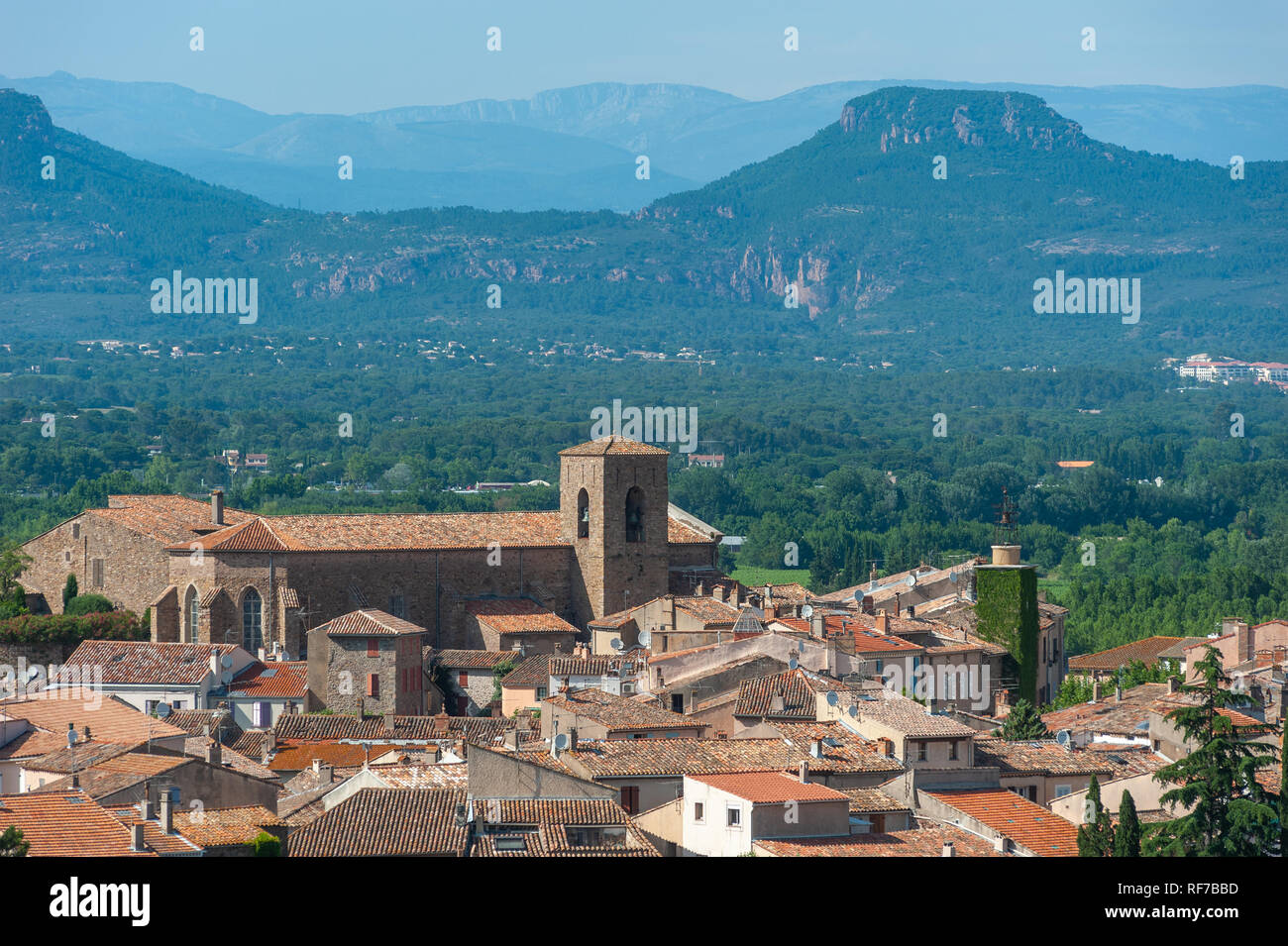 Cityscape with the church Saint-Pierre-Saint-Paul, Roquebrune-sur ...