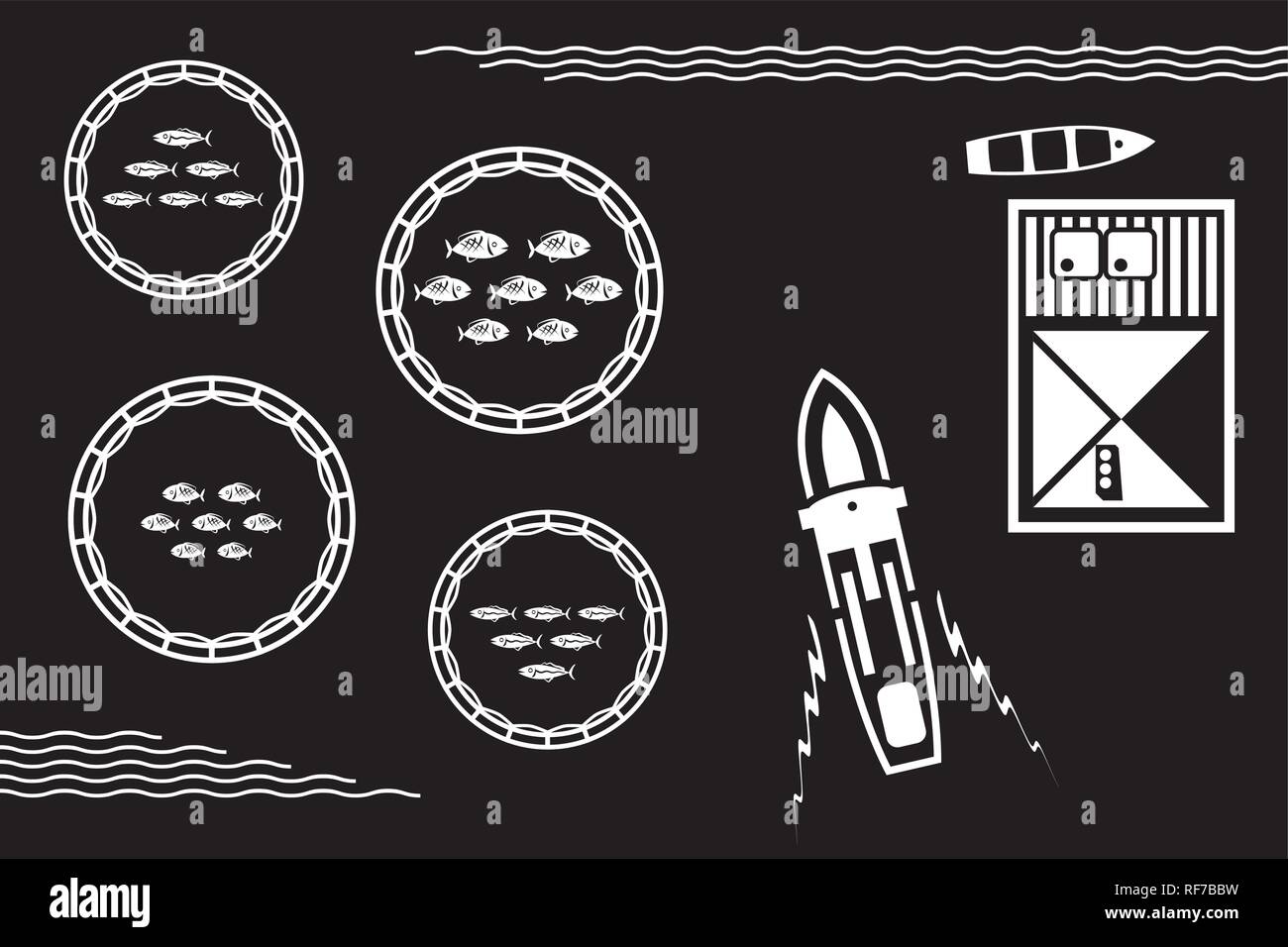 Aquaculture salmon feed Stock Vector Images - Alamy