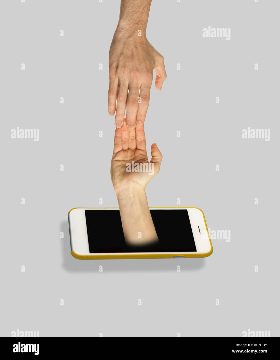 Interaction with phone hi-res stock photography and images - Alamy