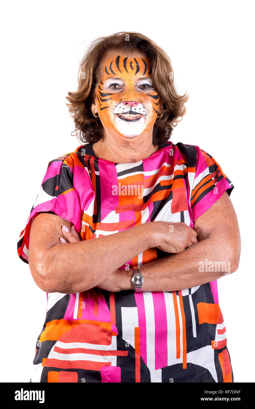 Tiger face paint hi-res stock photography and images - Alamy