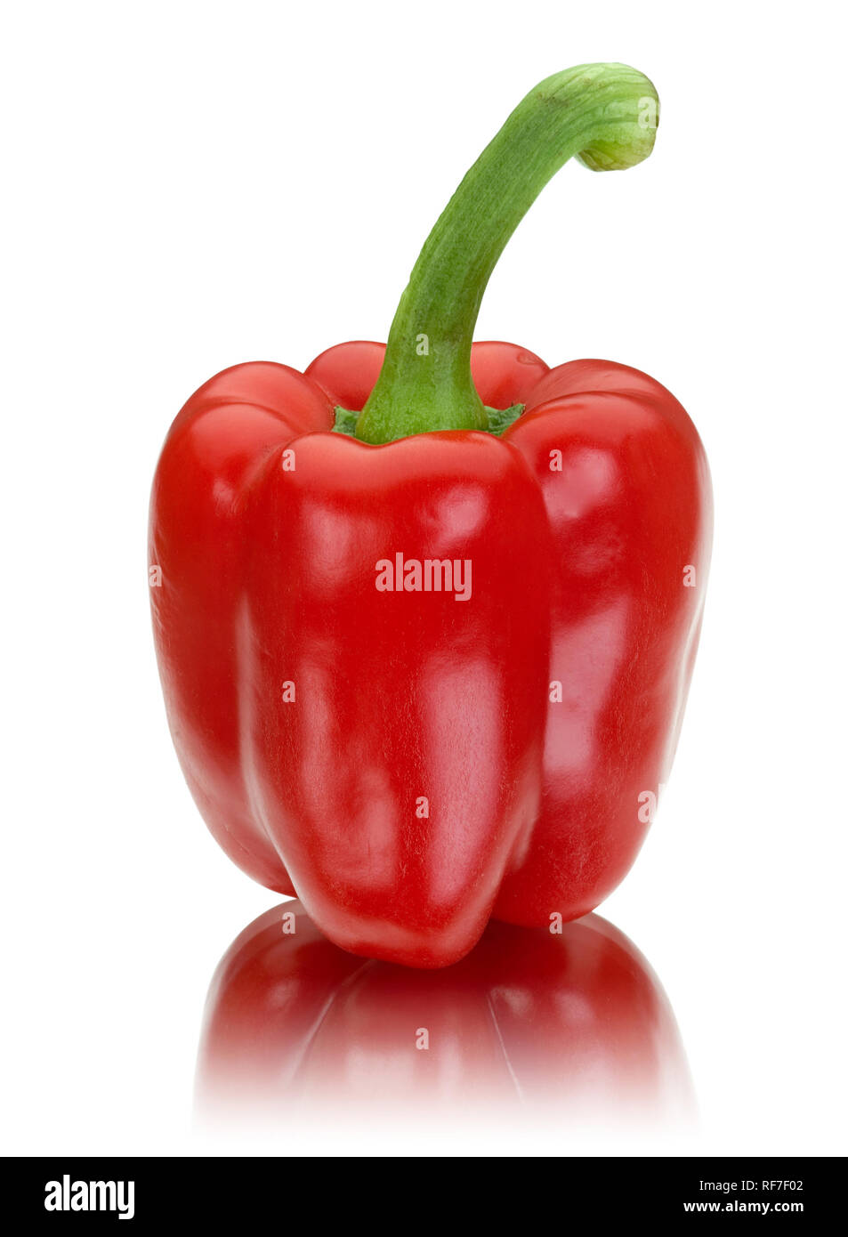 Fresh red bell pepper isolated on white background Stock Photo - Alamy