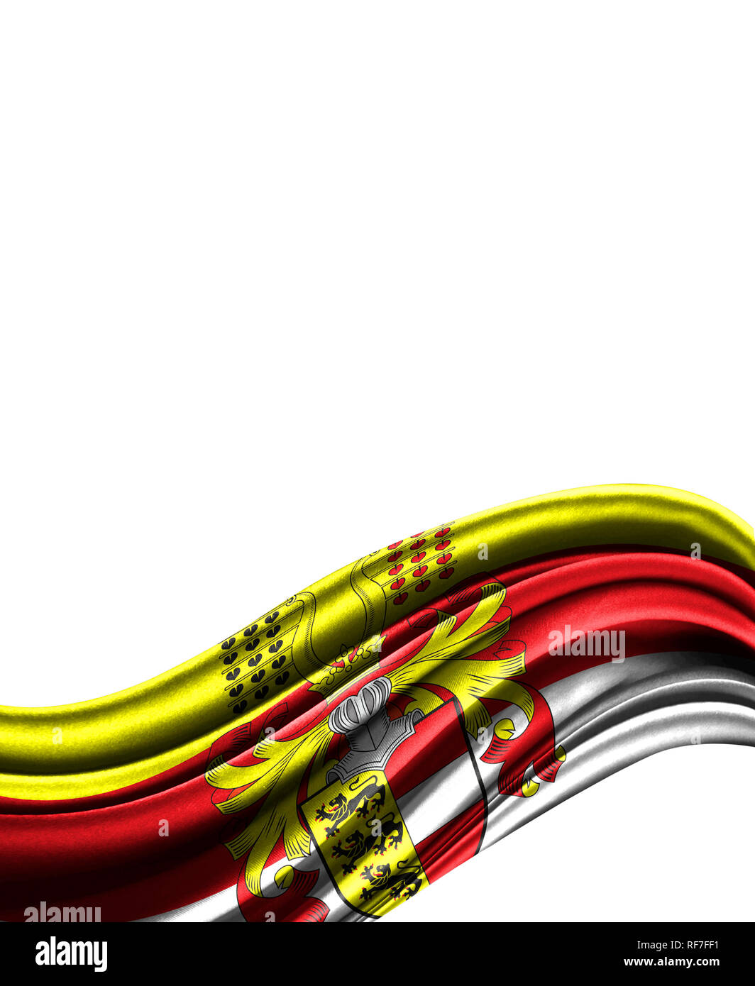 Carinthia flag on cloth isolated on white background Stock Photo - Alamy