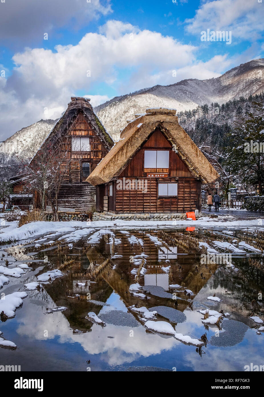 Gifu, Japan - Dec 29, 2015. Historic Village of Shirakawago at winter ...