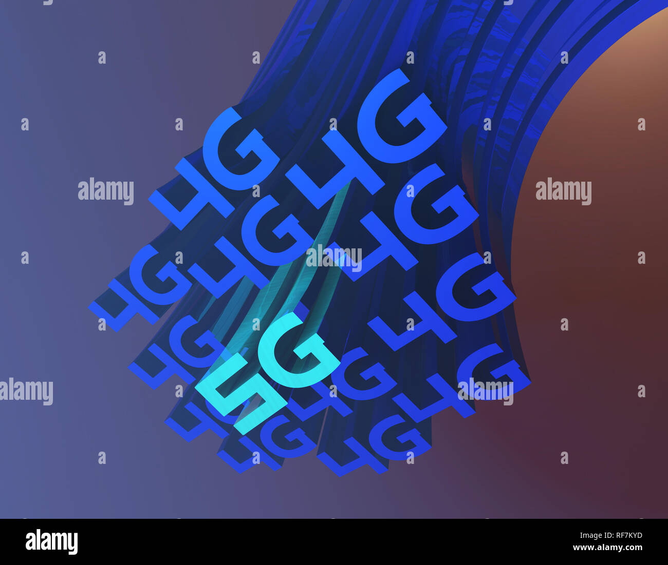 Future 5G network, technology data transmission, 4G and 5G Stock Photo ...