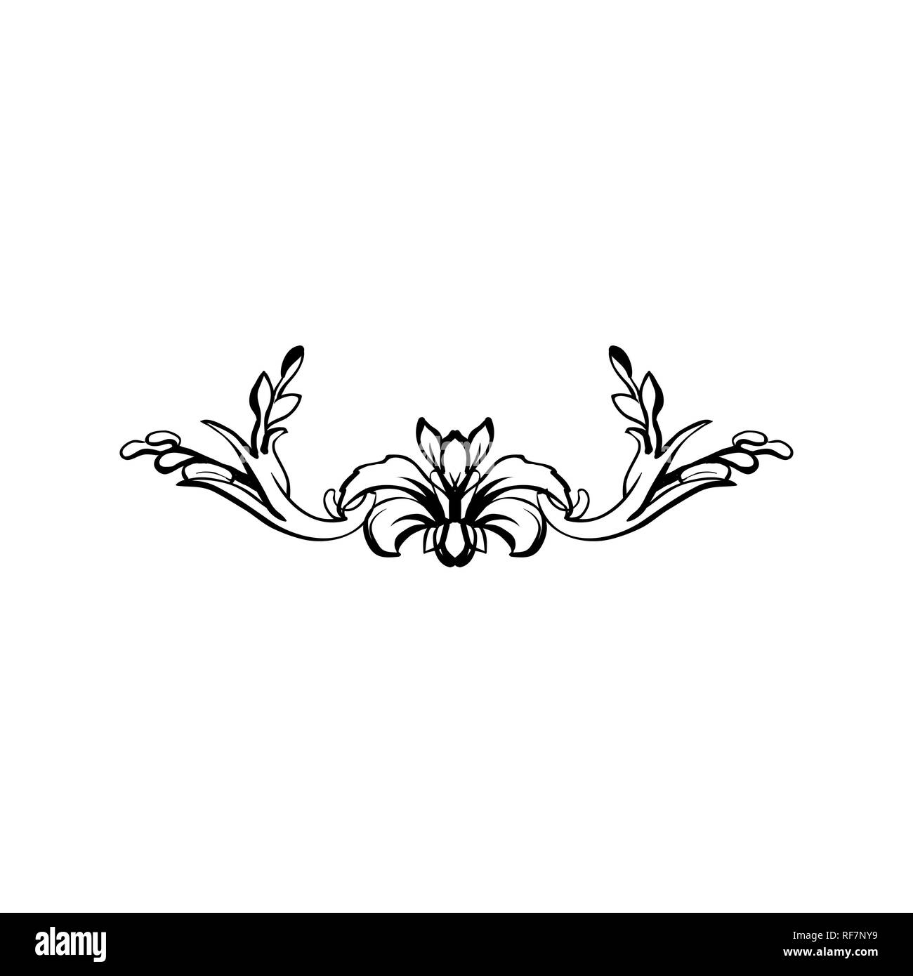 Divider flourish border hi-res stock photography and images - Alamy