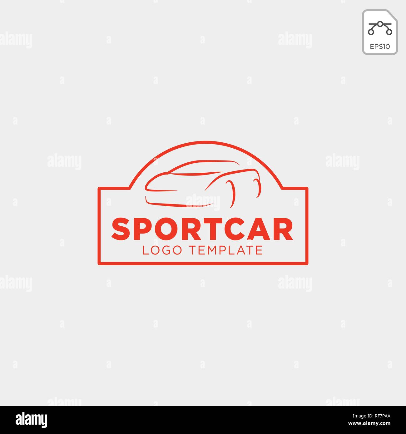 Car automotive logo in simple line graphic design template vector ...
