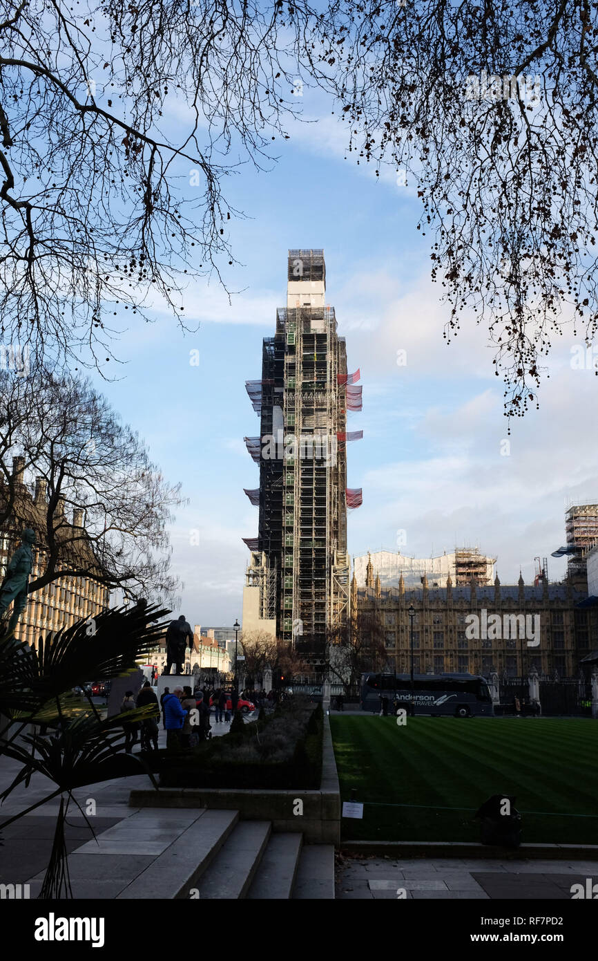 Renovation work being carried out on the Houses of Parliament and Big ...