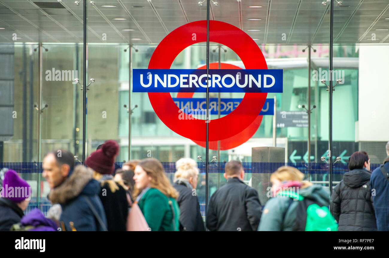Newly refurbished entrance to Victoria Underground tube station with ...
