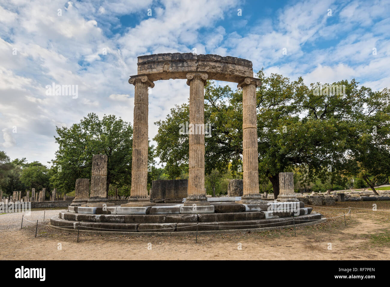 Archaeological Site of Ancient Olympia. The Philippeion in the Altis of ...