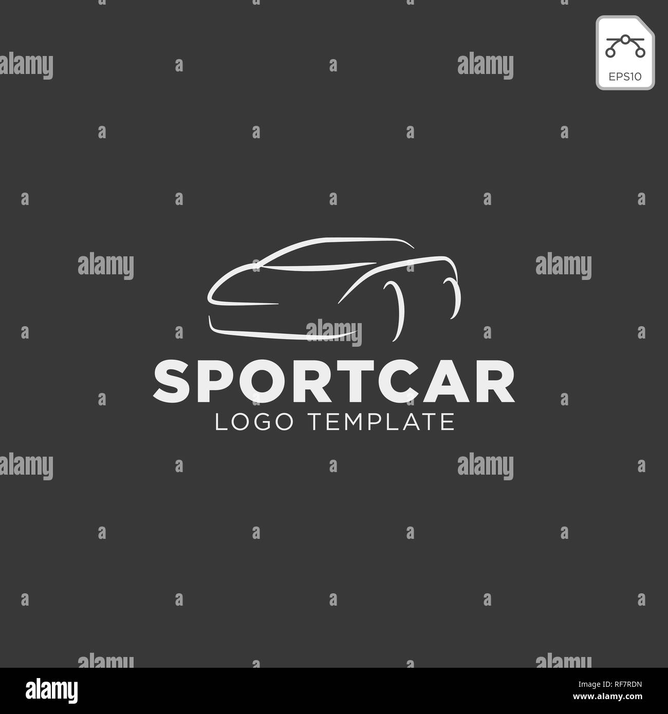 Car automotive logo in simple line graphic design template vector ...