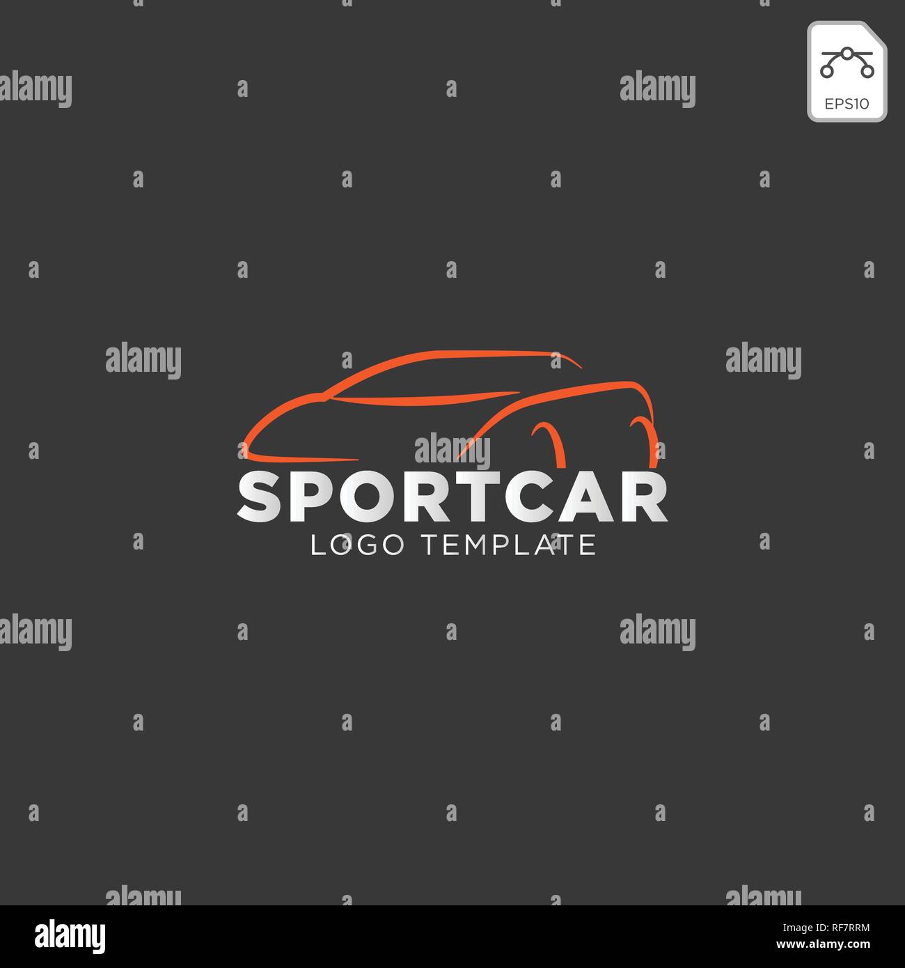 Car automotive logo in simple line graphic design template vector ...