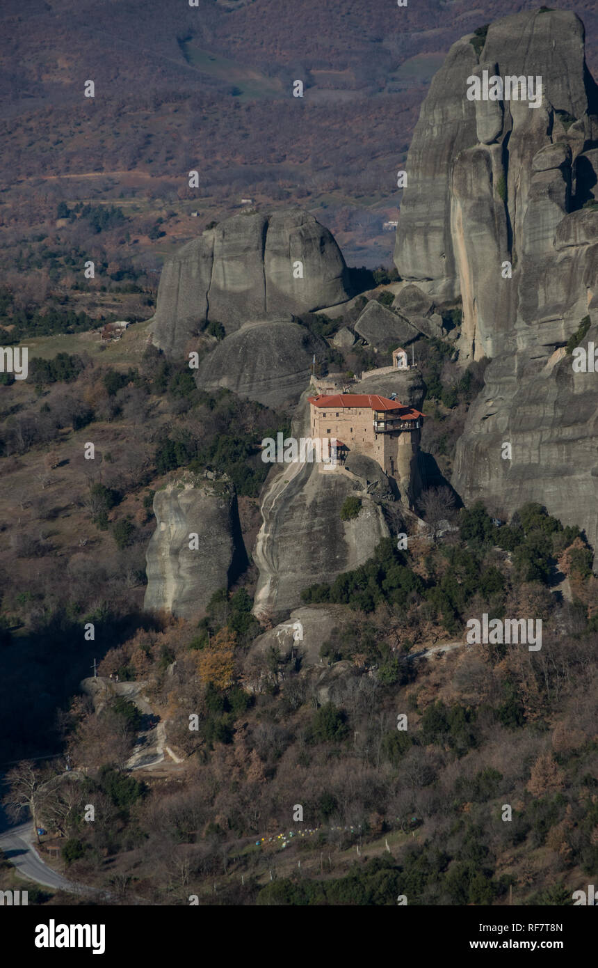 Holy monastery st nicholas anapafsas hi-res stock photography and ...