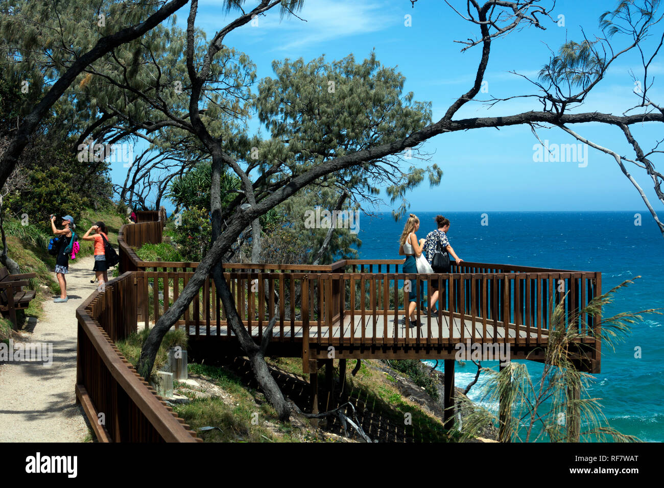 People at a lookout at North Gorge Walk, Point Lookout, North ...