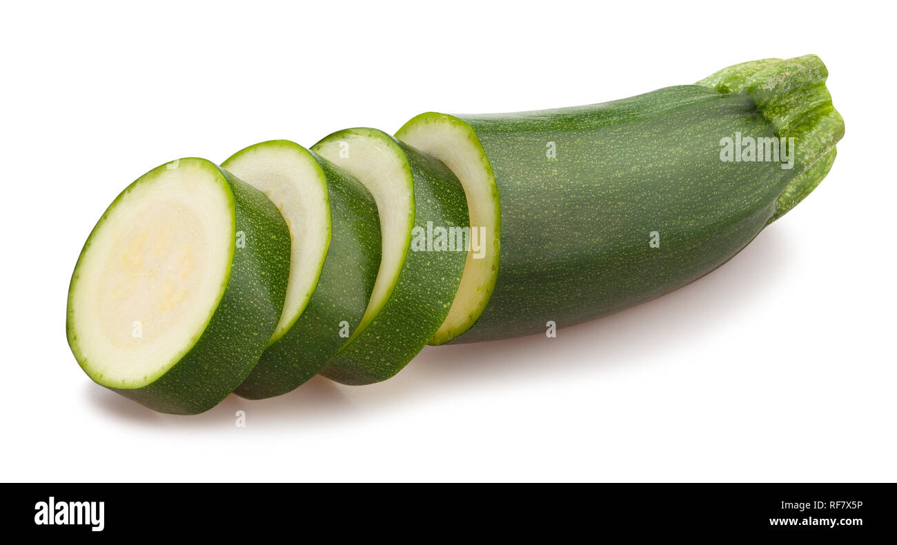 Courgettes slices Cut Out Stock Images & Pictures - Alamy