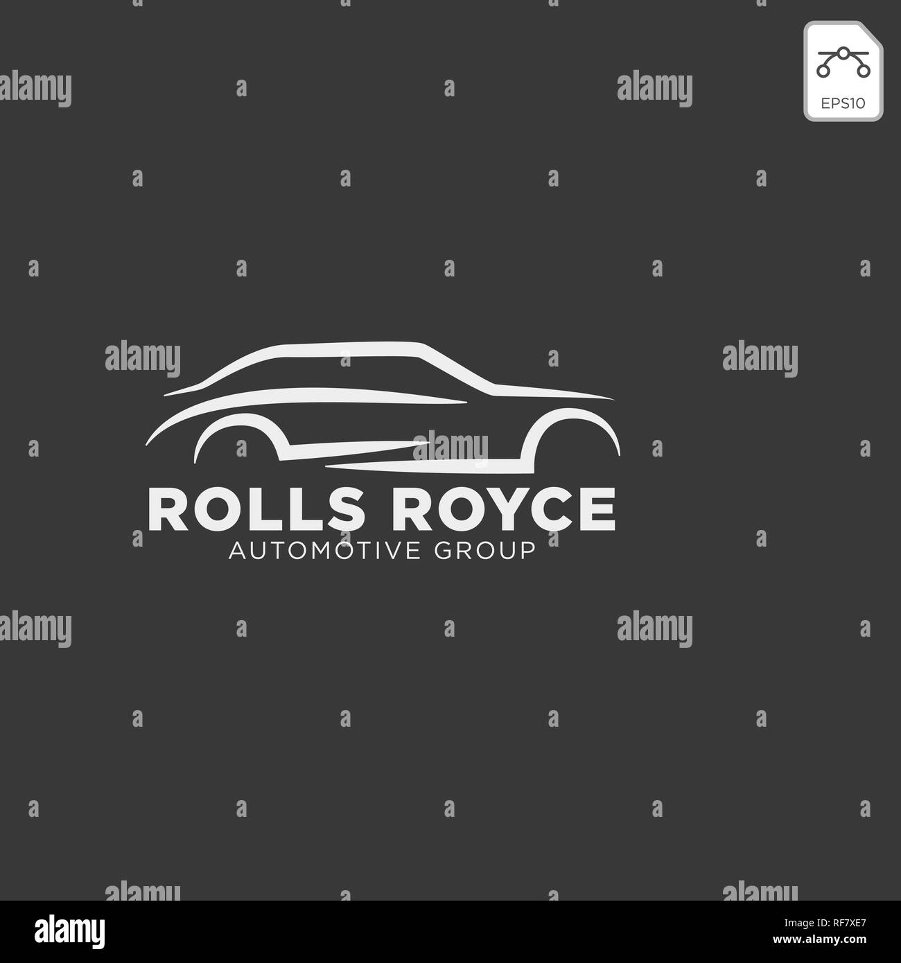 Car automotive logo in simple line graphic design template vector ...